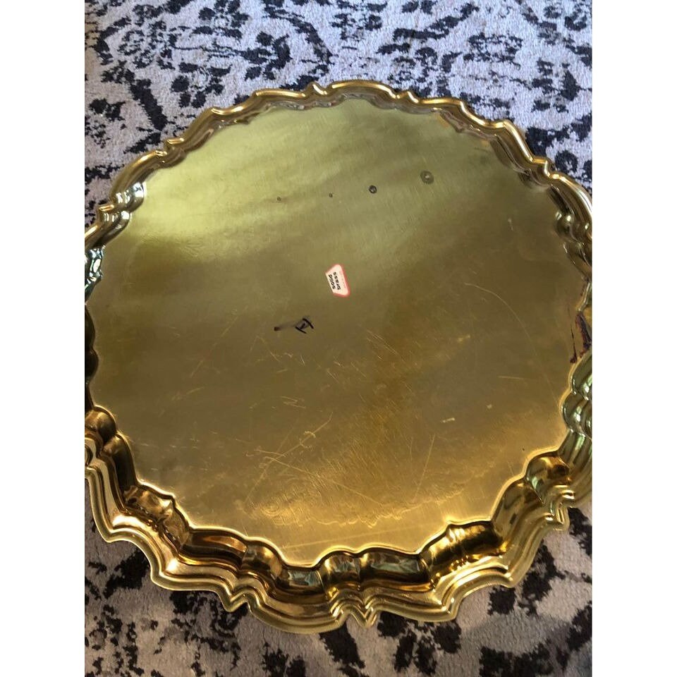 Stunning Vintage Large Solid Brass Ornate Tray 18 in Tall - Etsy