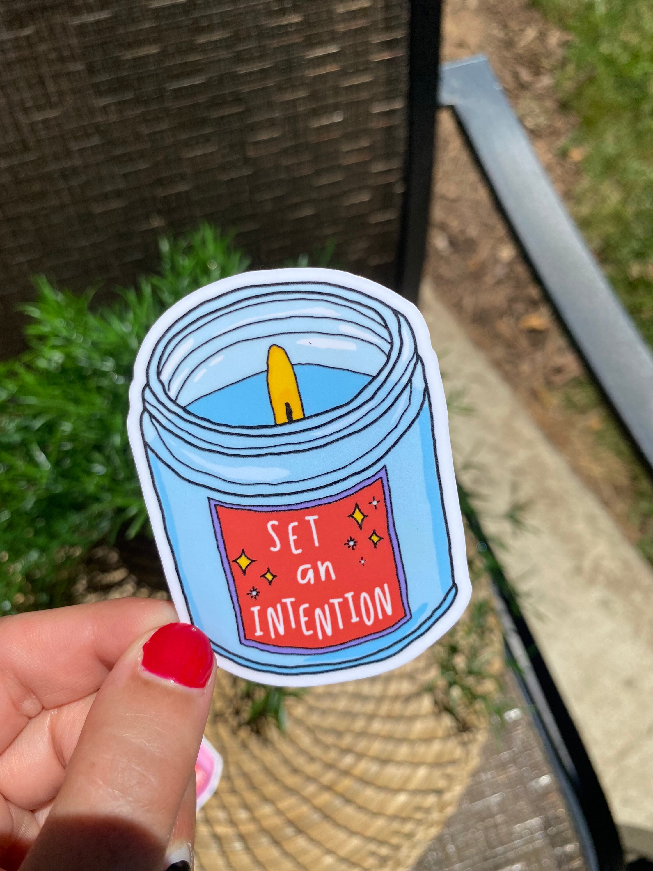 Set an Intention Sticker Stickers Quote Sticker - Etsy