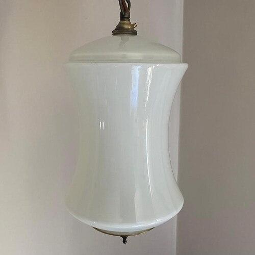 Milk Glass Opaline Pendant Light Fitting the Girl From - Etsy