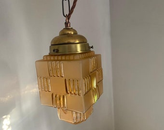 Vintage Milk Glass Pendant Light Fitting 'bongo - Etsy