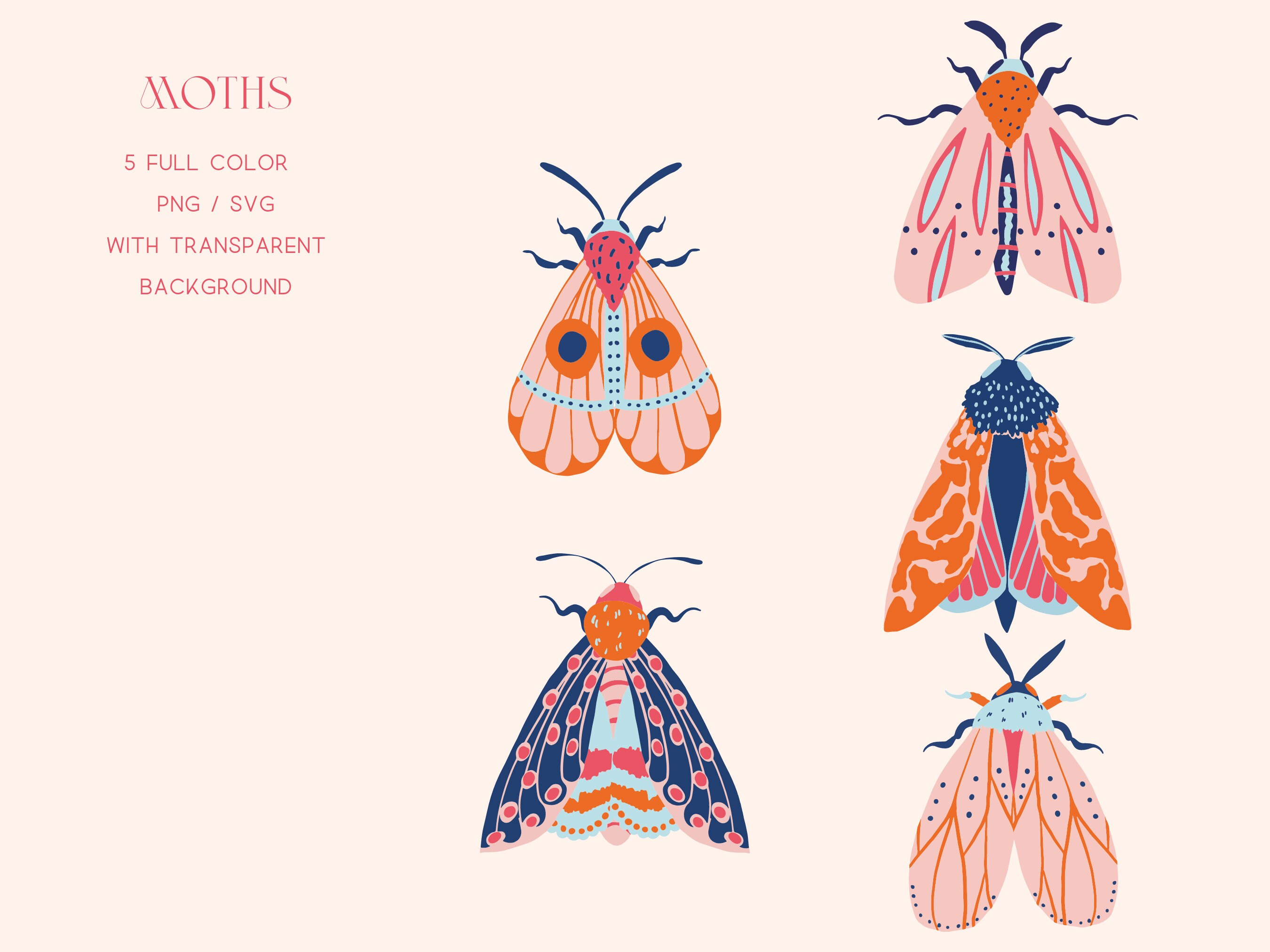 Moth Clip Art Butterfly Svg Moth Art Print Boho Clip Art Instant ...