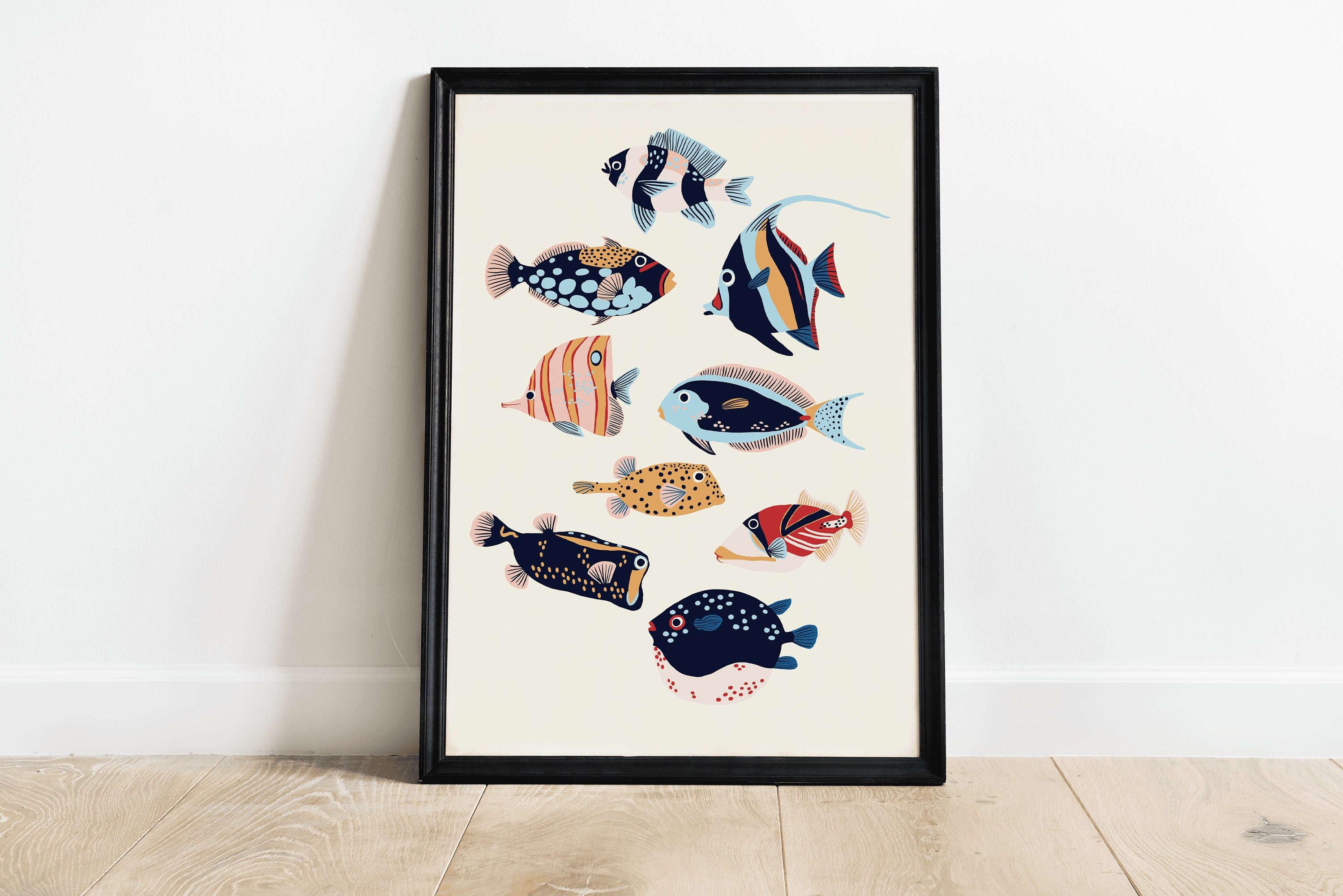 Tropical Fish Art Print / Under the Sea / Nursery Wall Art / - Etsy