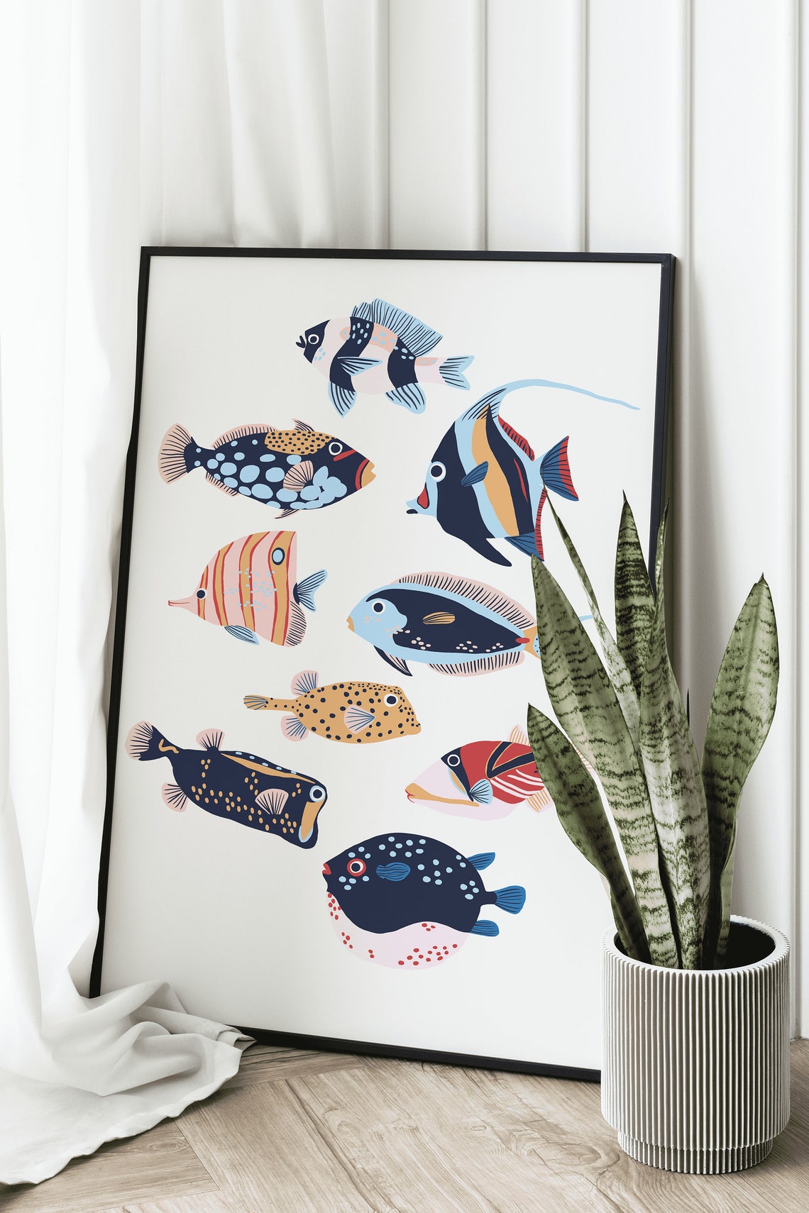 Tropical Fish Art Print / Under the Sea / Nursery Wall Art / - Etsy