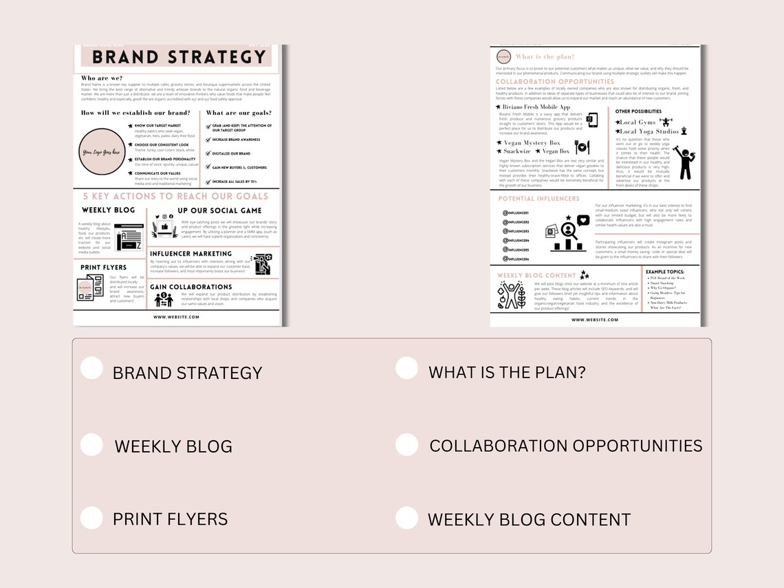 1 Page Business Plan Template 1 Page Business Plan Small Business Plan ...