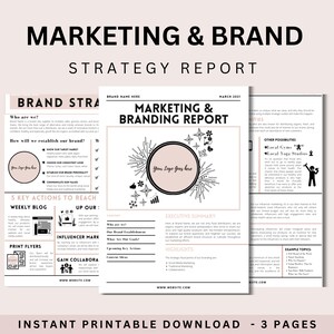 Brand Strategy Marketing Plan Marketing Plan Template Brand Strategy ...