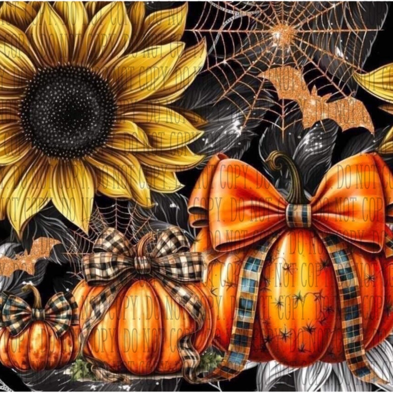 Fall Halloween Sunflower Backgrounds Sublimation Backgrounds - Etsy