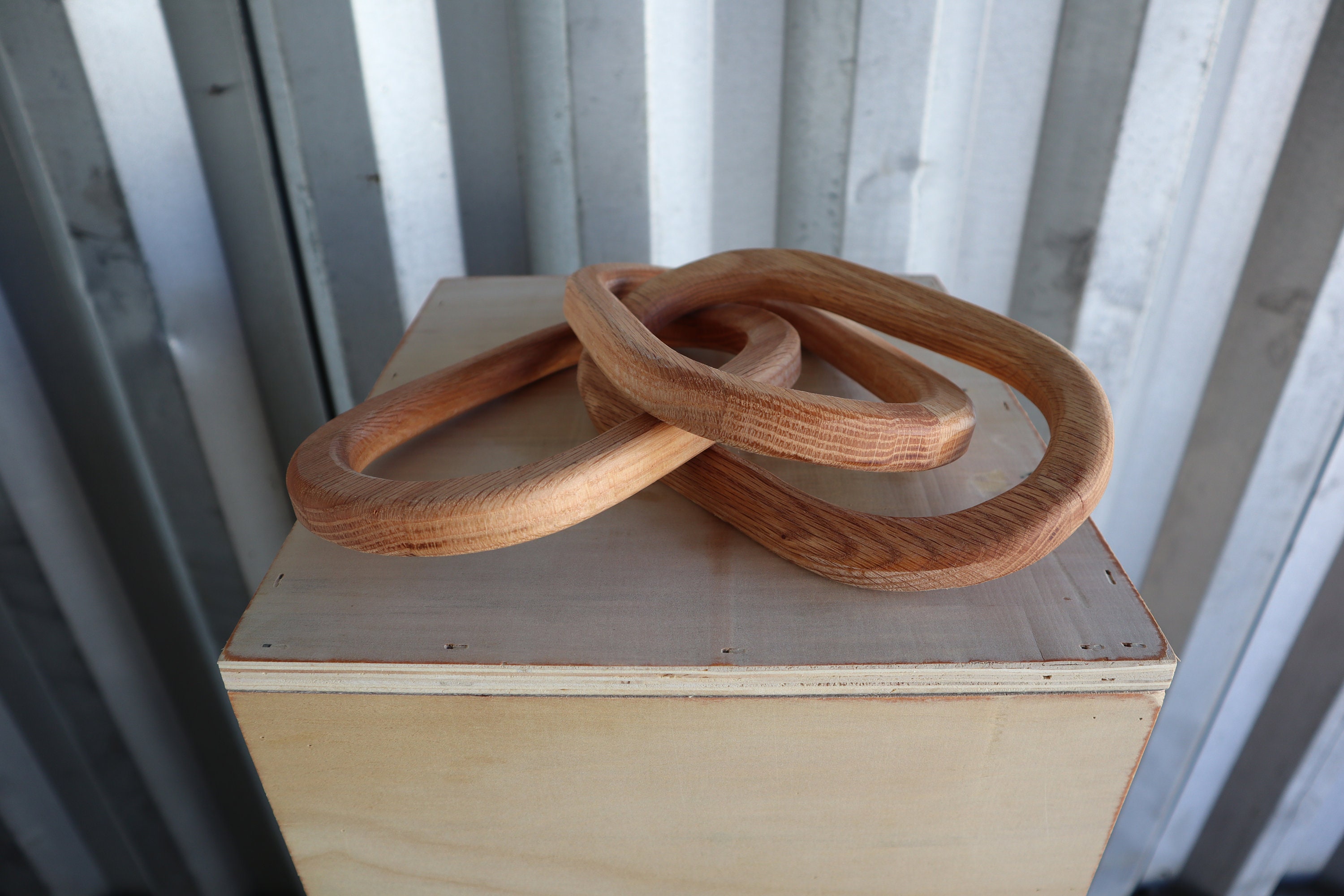 Three Wooden Link Chain - Etsy