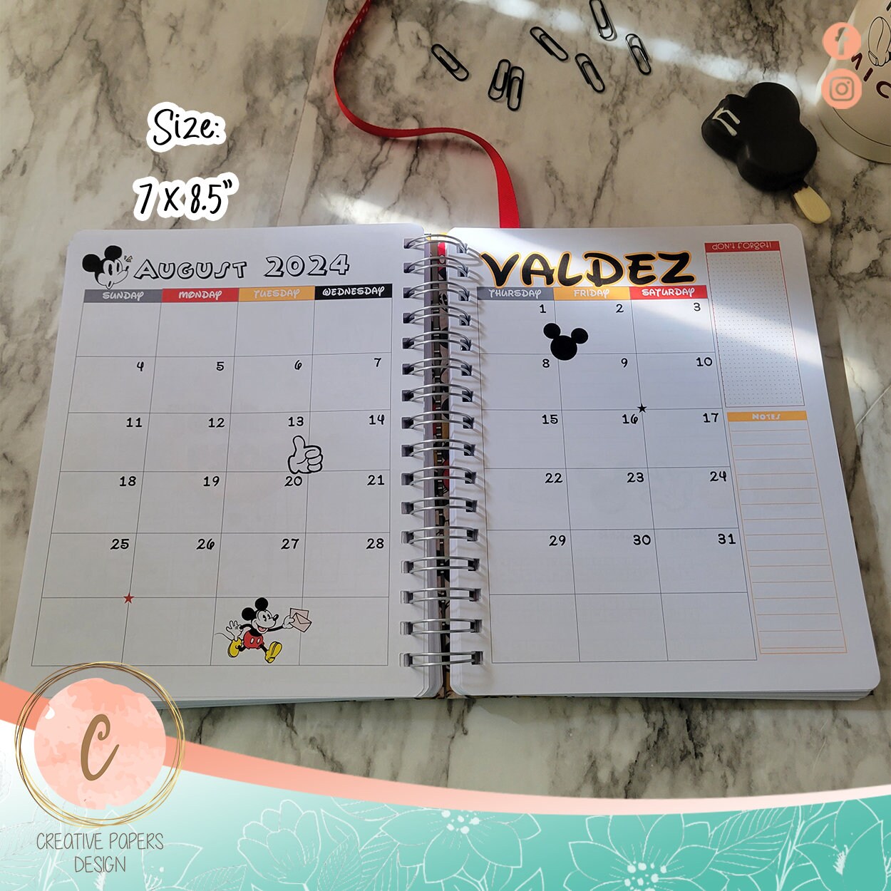 Personalized Weekly Planner 2026-2027/ Custom Agenda/ Gift for a Magic ...