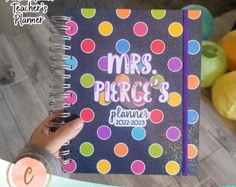 Personalized Teachers Planner & Calendar/ Personalized Planner/unique ...
