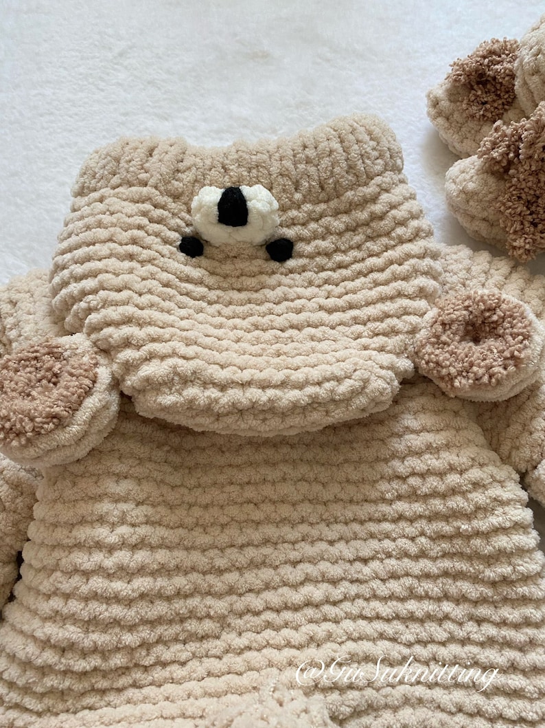 Cute Bear Knit Baby Jumpsuit Newborn Photo Session Scene - Etsy