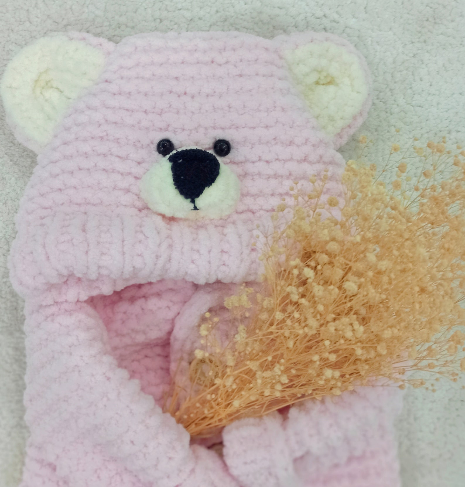 Pink Color Knit Warm Cute Teddy Bear Baby Girl Outerwear Romper ...