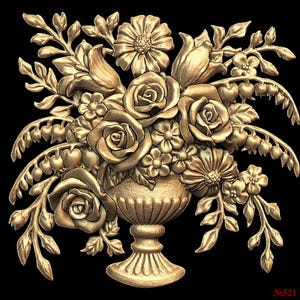 Flowers Design 3D STL Models Decor, Stl File, CNC Router, Carving ...