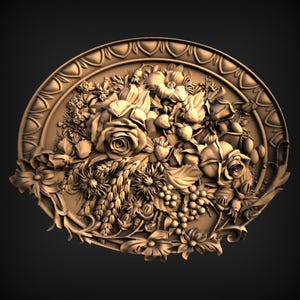 Flowers Design 3D STL Models Decor, Stl File, CNC Router, Carving ...
