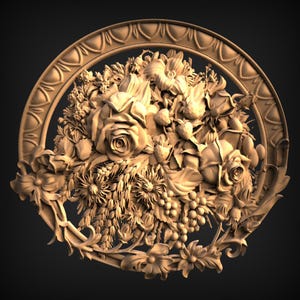Flowers Design 3D STL Models Decor, Stl File, CNC Router, Carving ...