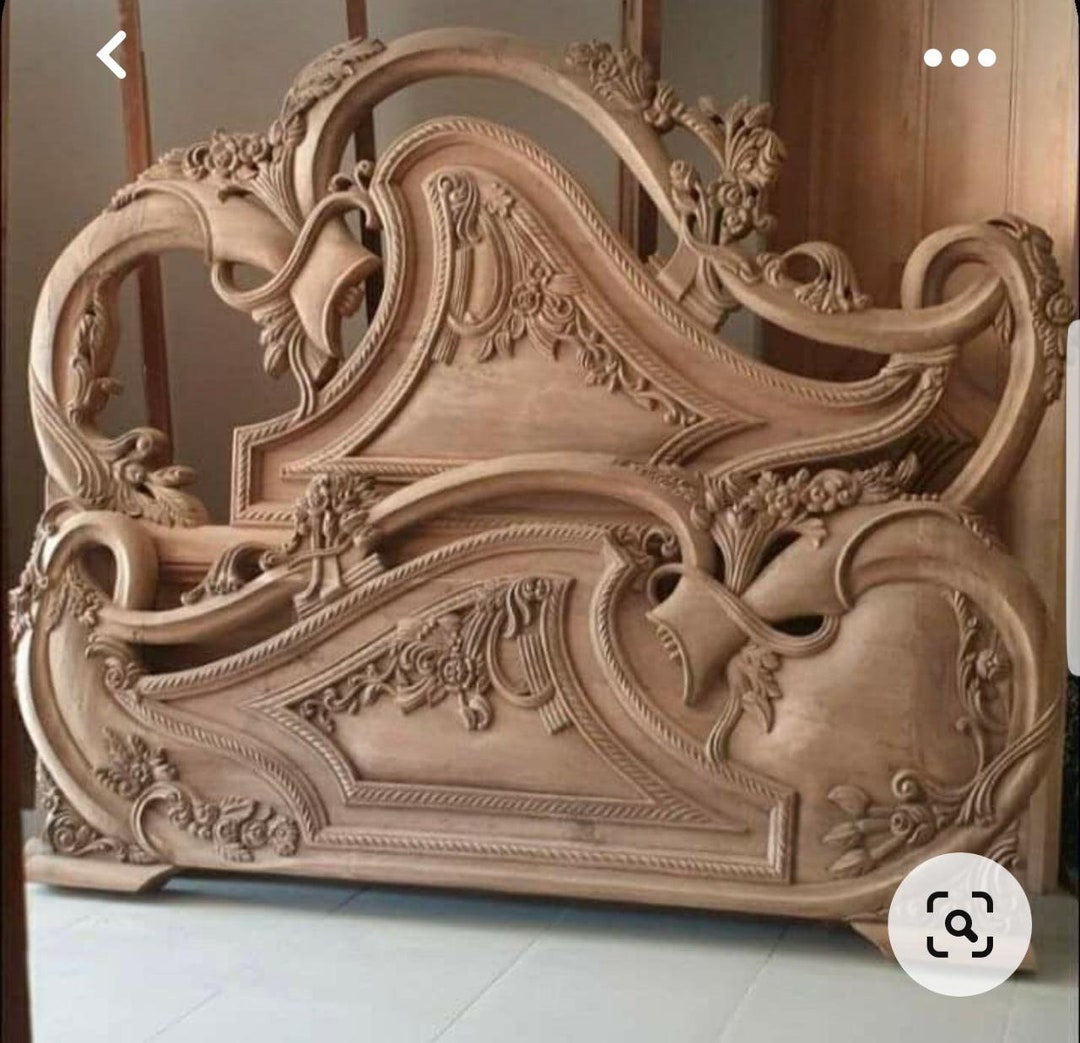 2 Bed Set RLF File 3D STL Models Furniture Beds Headboard Backsides for ...