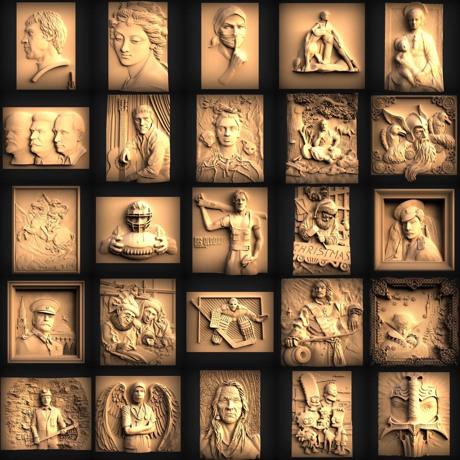 140 Characters Designs 3D STL Models Decor, Stl File, CNC Router ...