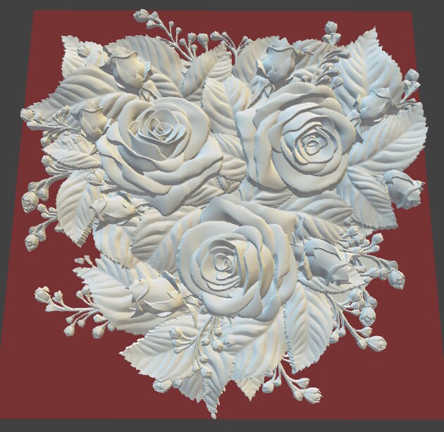 9 Flowered Pack 3D STL Models Furniture for CNC Router Aspire Artcam ...