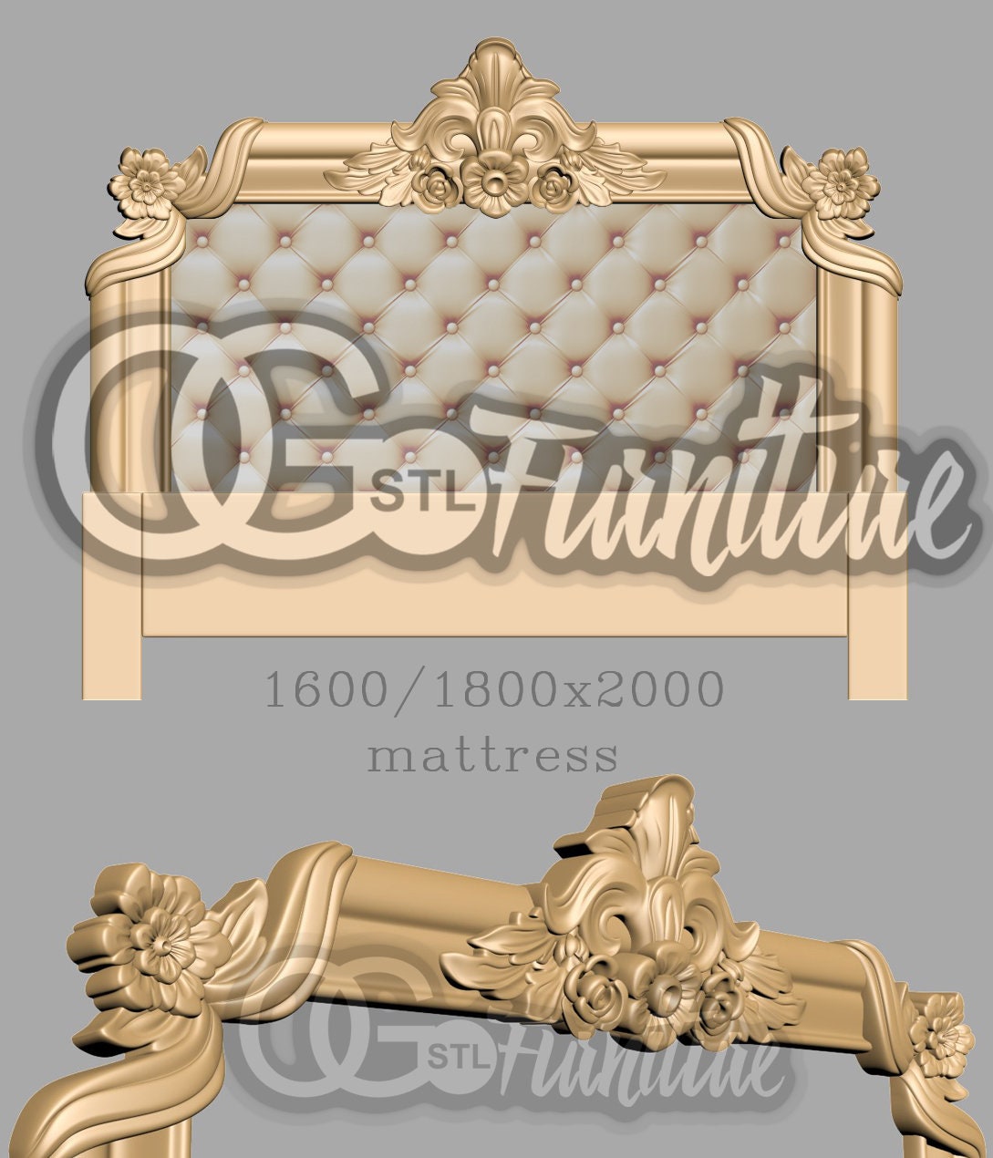 10 3D STL Models Furniture Beds Headboard Backsides for CNC - Etsy
