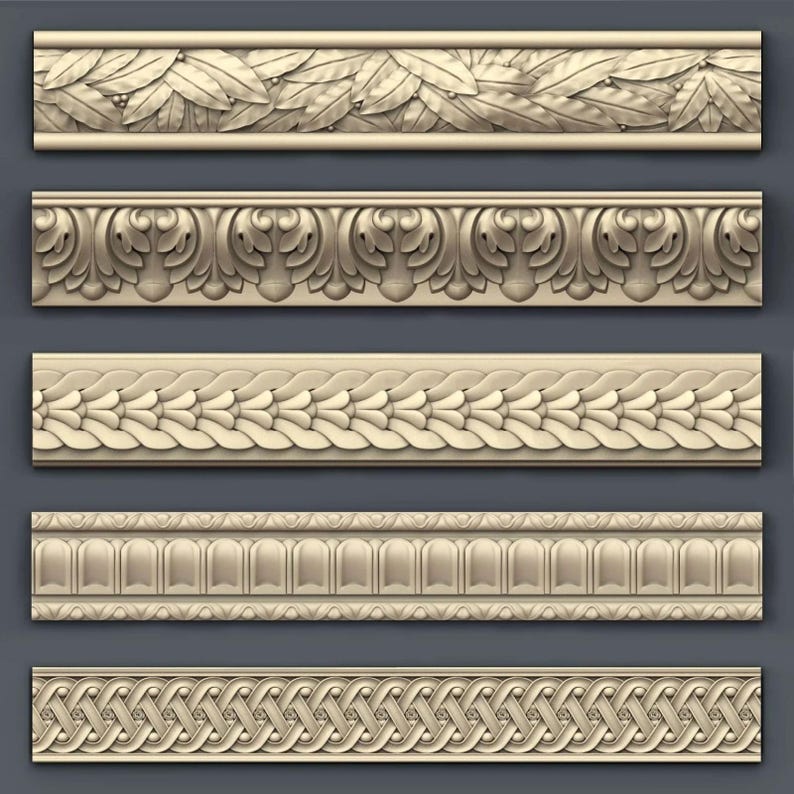 50 Borders 3D STL Models Decor, Stl File, CNC Router, Carving Machine ...