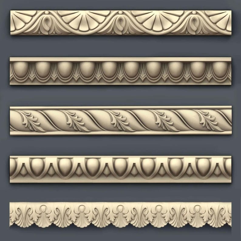 50 Borders 3D STL Models Decor, Stl File, CNC Router, Carving Machine ...