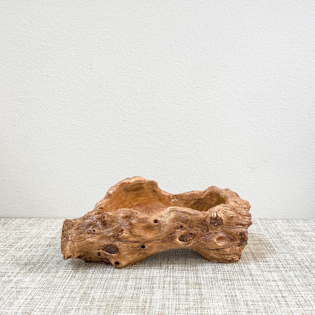 Resin Tree Stump Planter | Artificial Driftwood for Succulents and ...