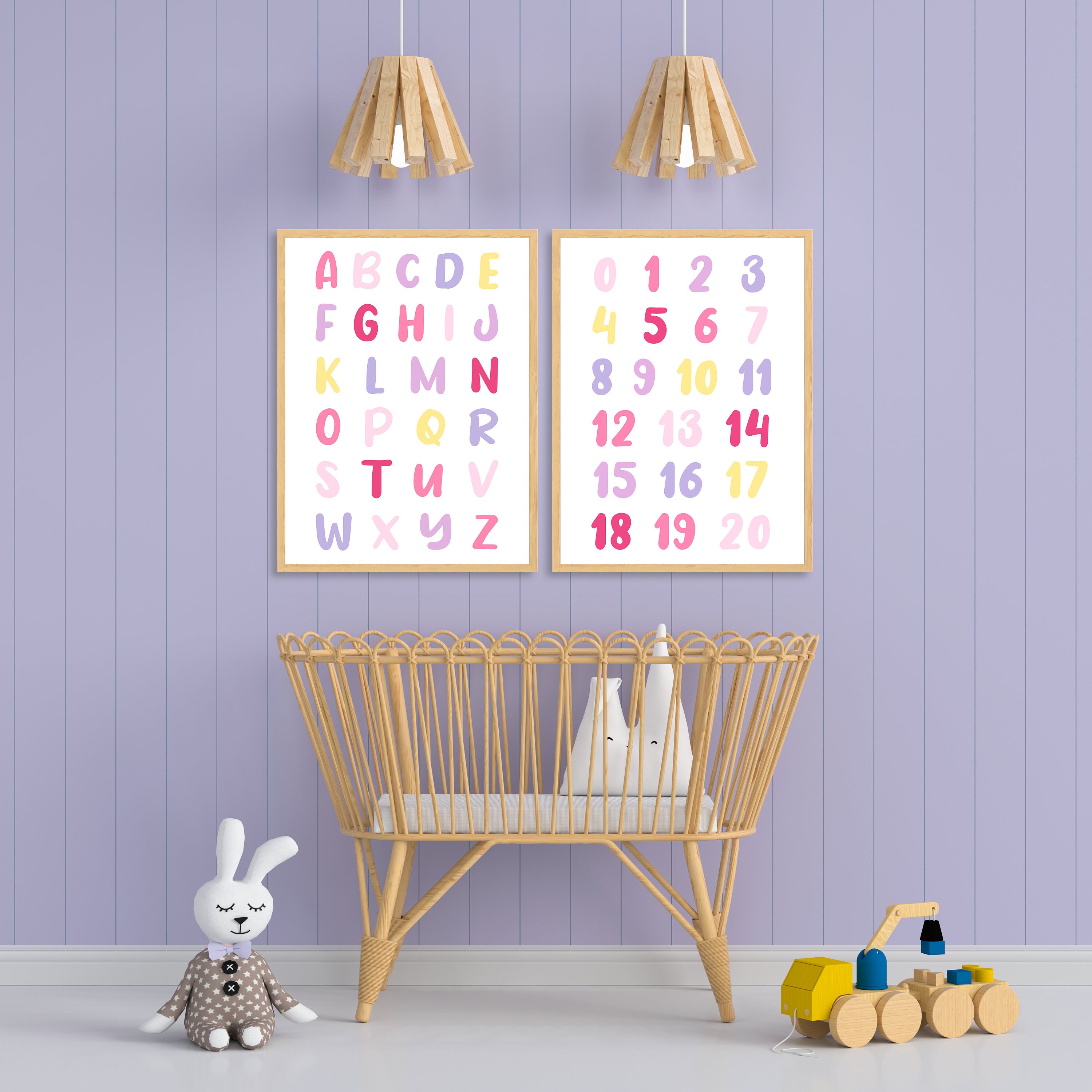 DIGITAL DOWNLOAD Pink Princess Alphabet and Numbers Posters - Etsy Canada