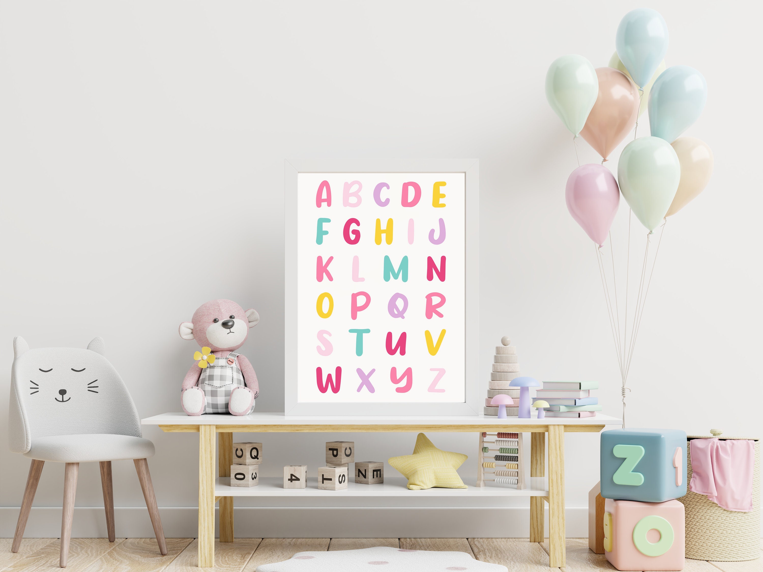 DIGITAL DOWNLOAD Funfetti Alphabet Poster Printable Wall Art - Etsy