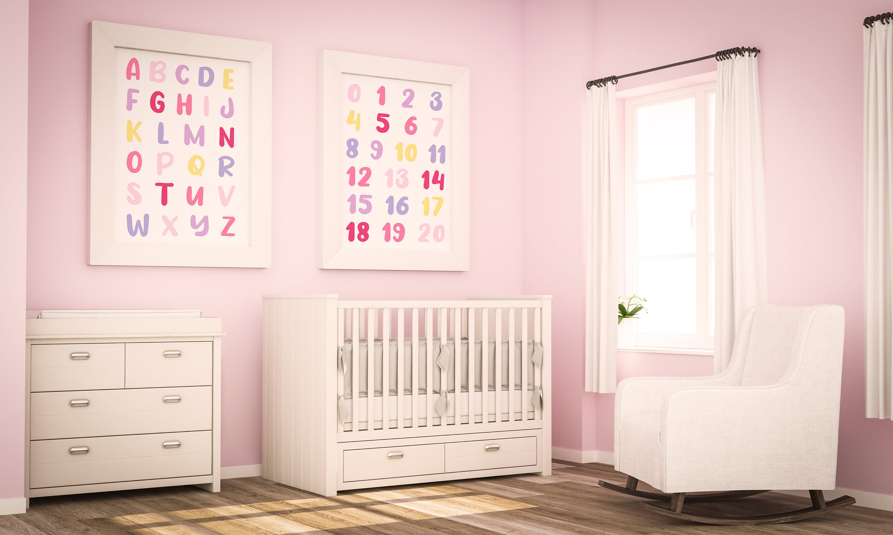 DIGITAL DOWNLOAD Pink Princess Alphabet and Numbers Posters - Etsy Canada