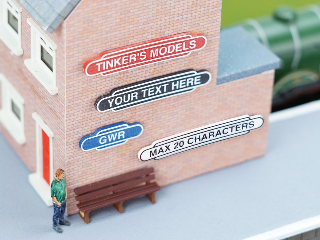 Model Railway Station Wall Sign - OO Gauge Personalised Station Name ...