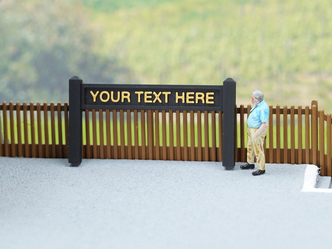 Model Railway Station Sign - OO Gauge Platform Sign Large - 1:76 Hornby ...