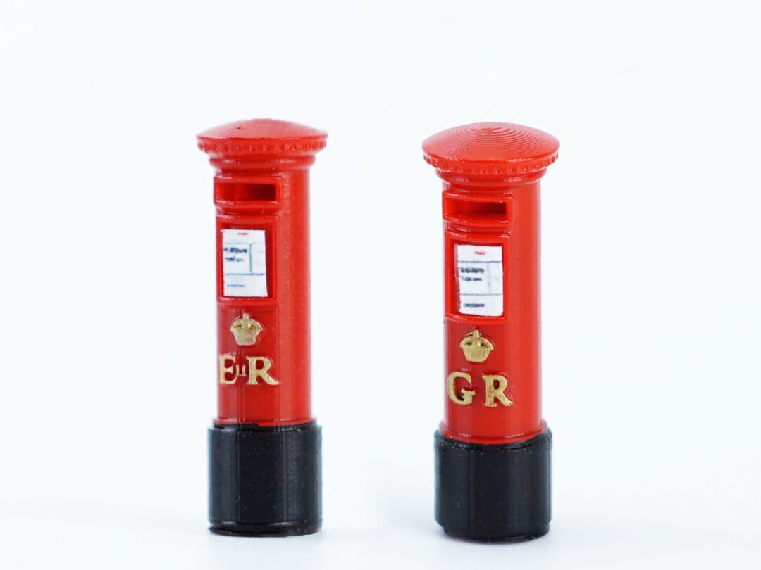 Model Railway Postbox - OO Gauge Pillar Post Box - 1:76 Hornby Scale ...