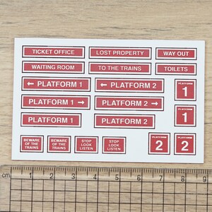 Model Railway Platform Sign Set - OO Gauge Station Signs Pack - 1:76 ...