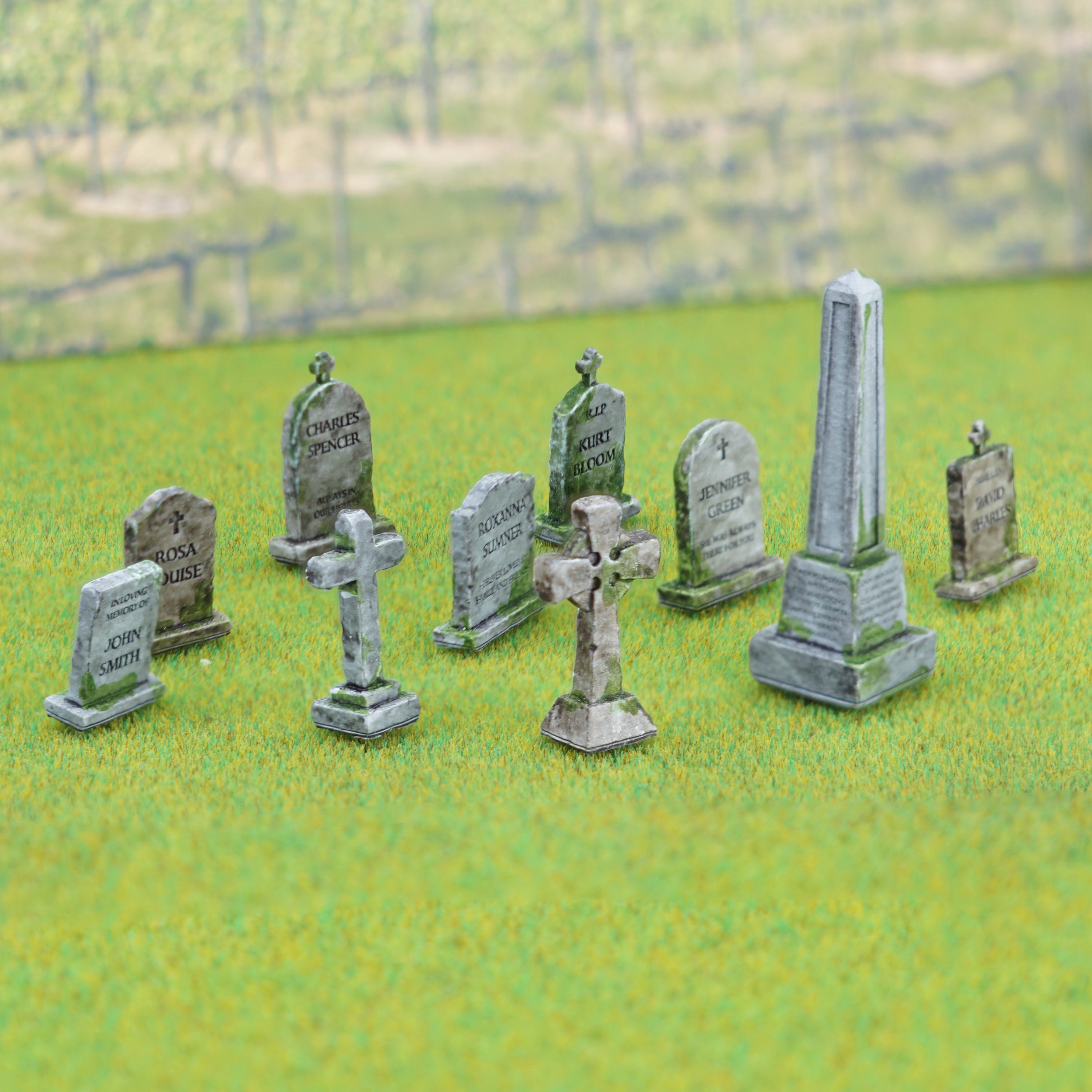 Model Railway Gravestones - OO Gauge Headstones - Personalised 1:76 ...