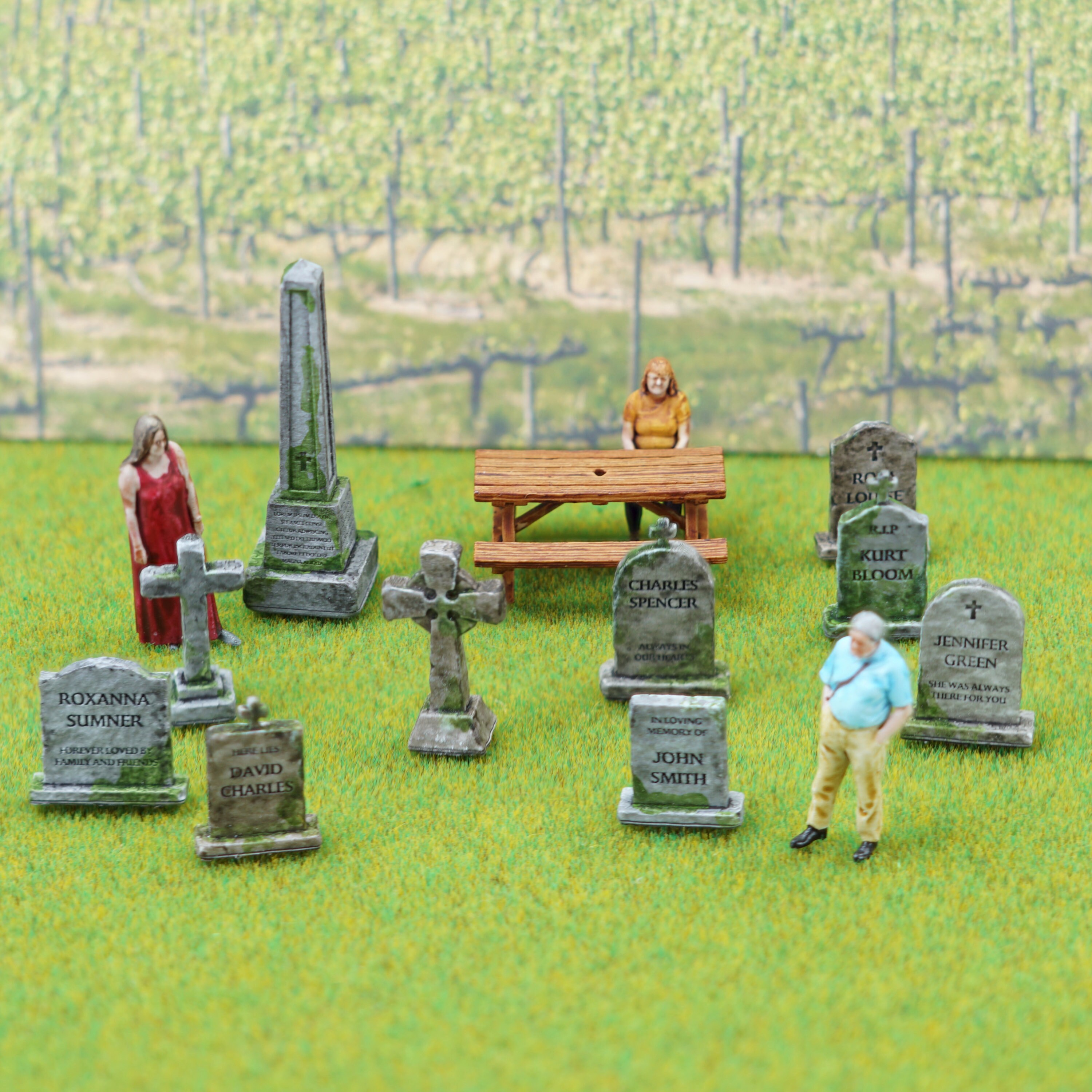 Model Railway Gravestones - OO Gauge Headstones - Personalised 1:76 ...