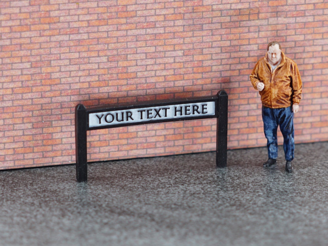 Model Railway Street Sign - OO Gauge Personalised Road Sign - 1:76 ...