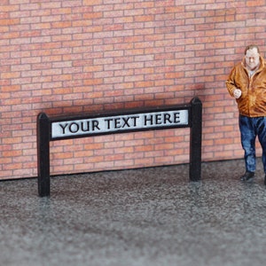 Model Railway Street Sign - OO Gauge Personalised Road Sign - 1:76 ...