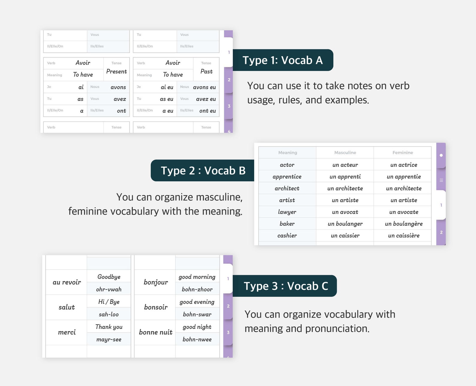French Study Digital Notebook Printable Student Worksheet - Etsy