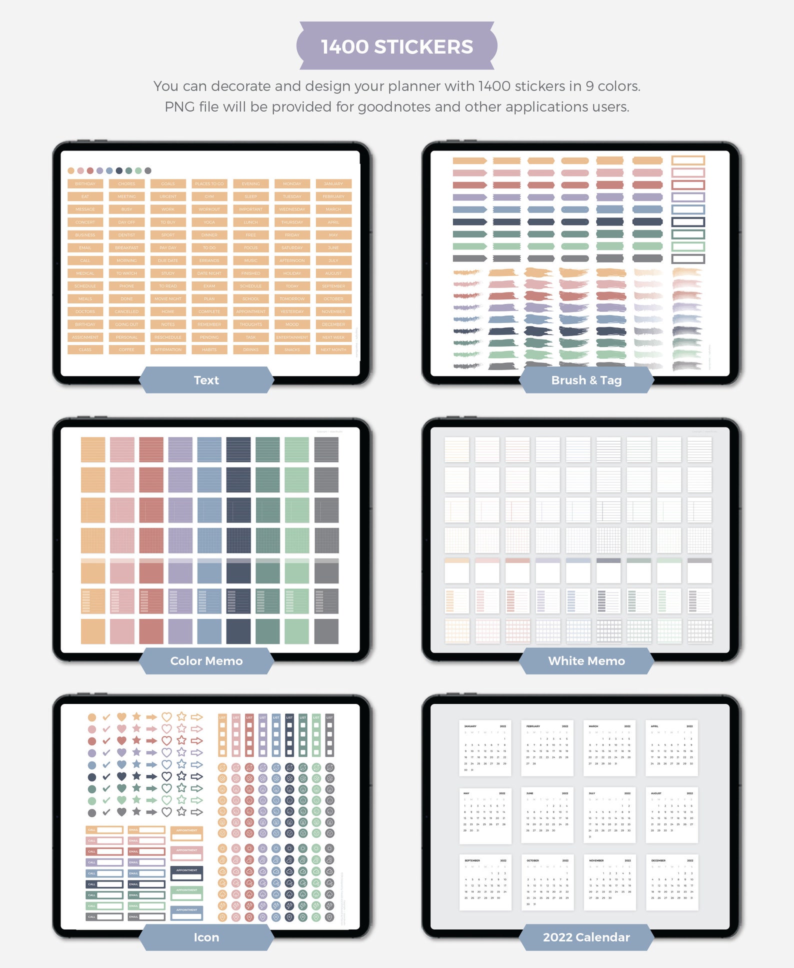 Undated Pastel Digital Planner Goodnotes Planner Ipad Diary | Etsy
