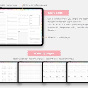 Undated Pastel Digital Planner, Goodnotes Planner, iPad Diary ...