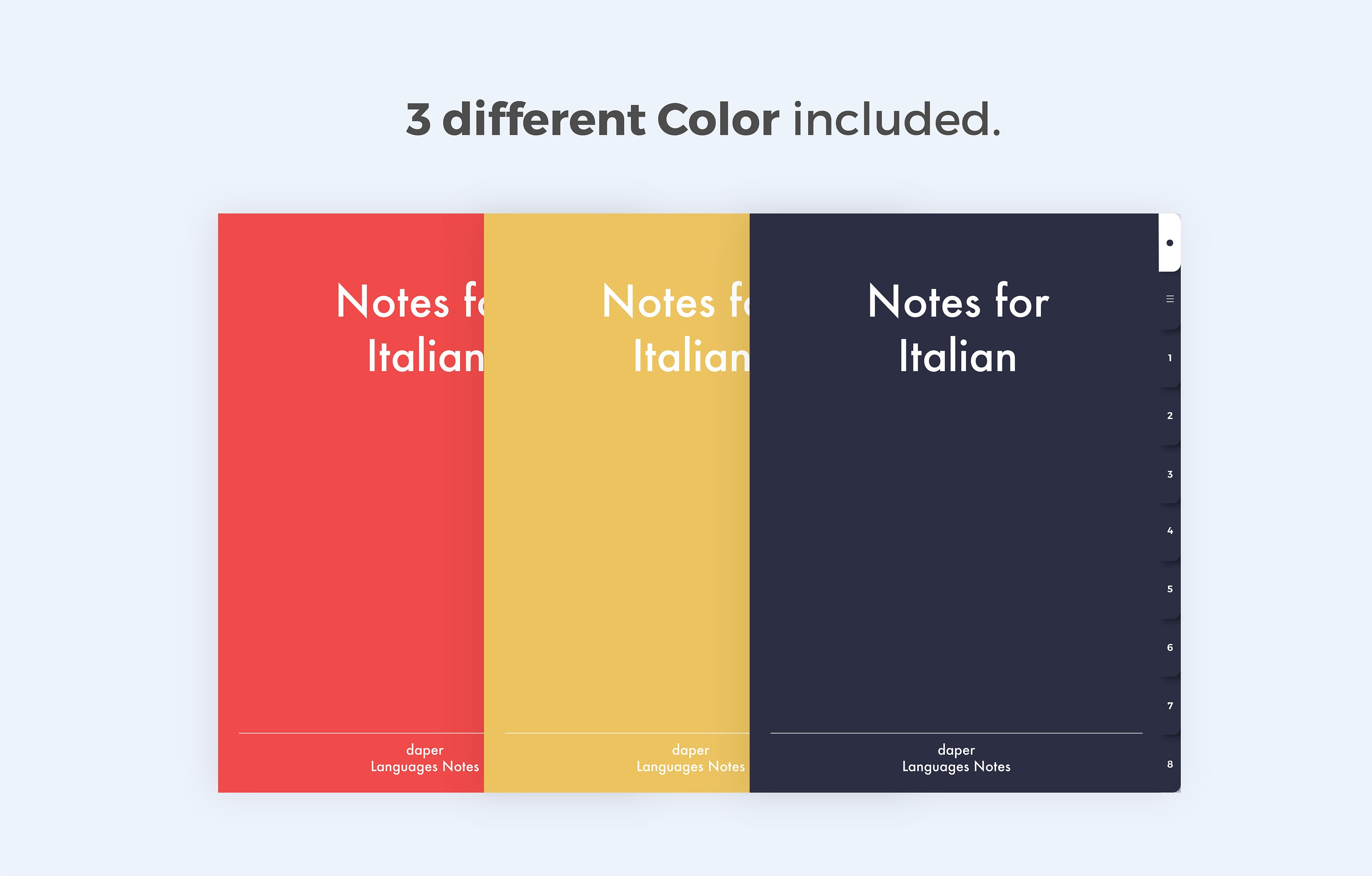 Italian Study Digital Notebook Learn Italian Words - Etsy