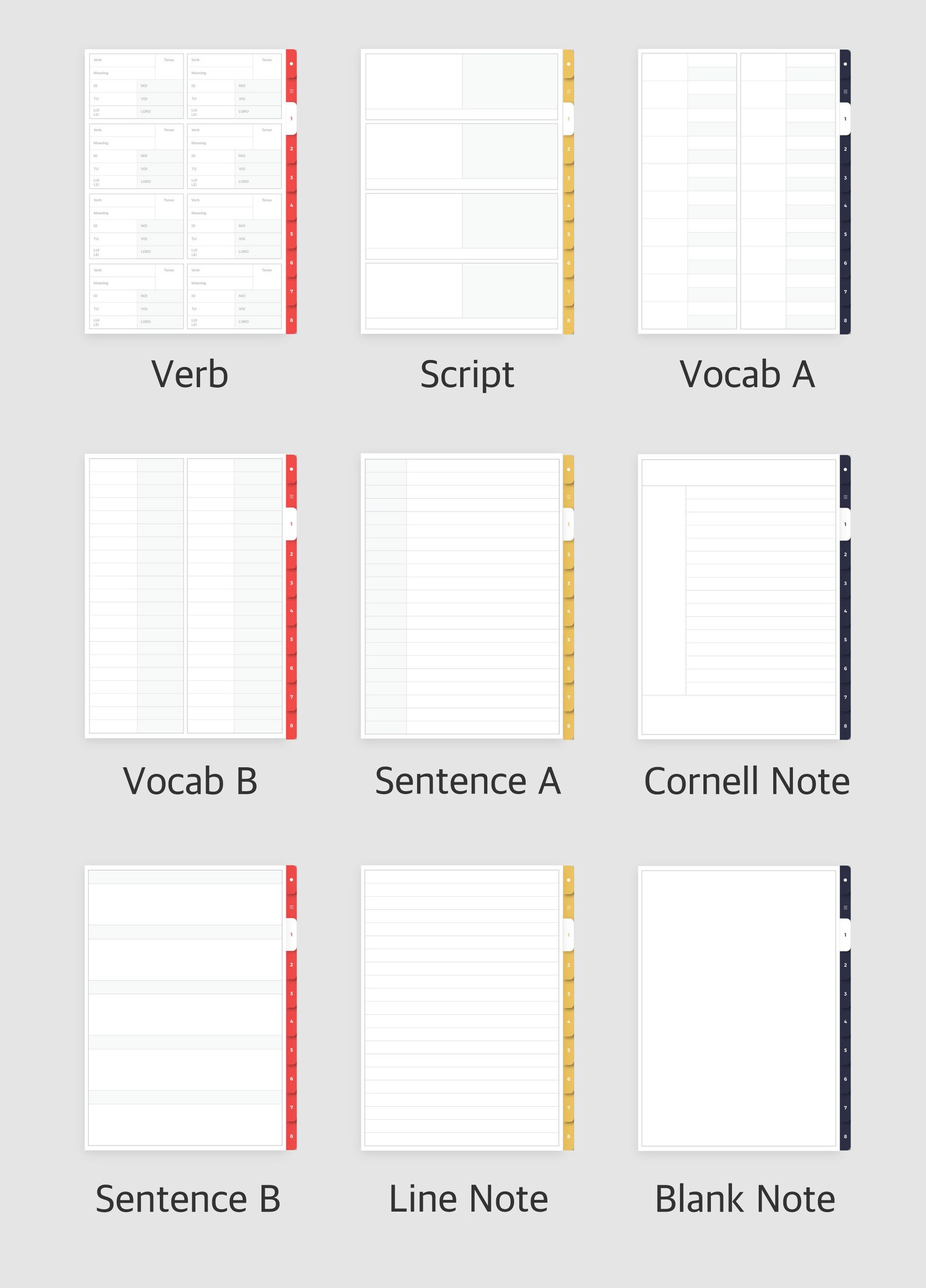 Italian Study Digital Notebook Learn Italian Words - Etsy