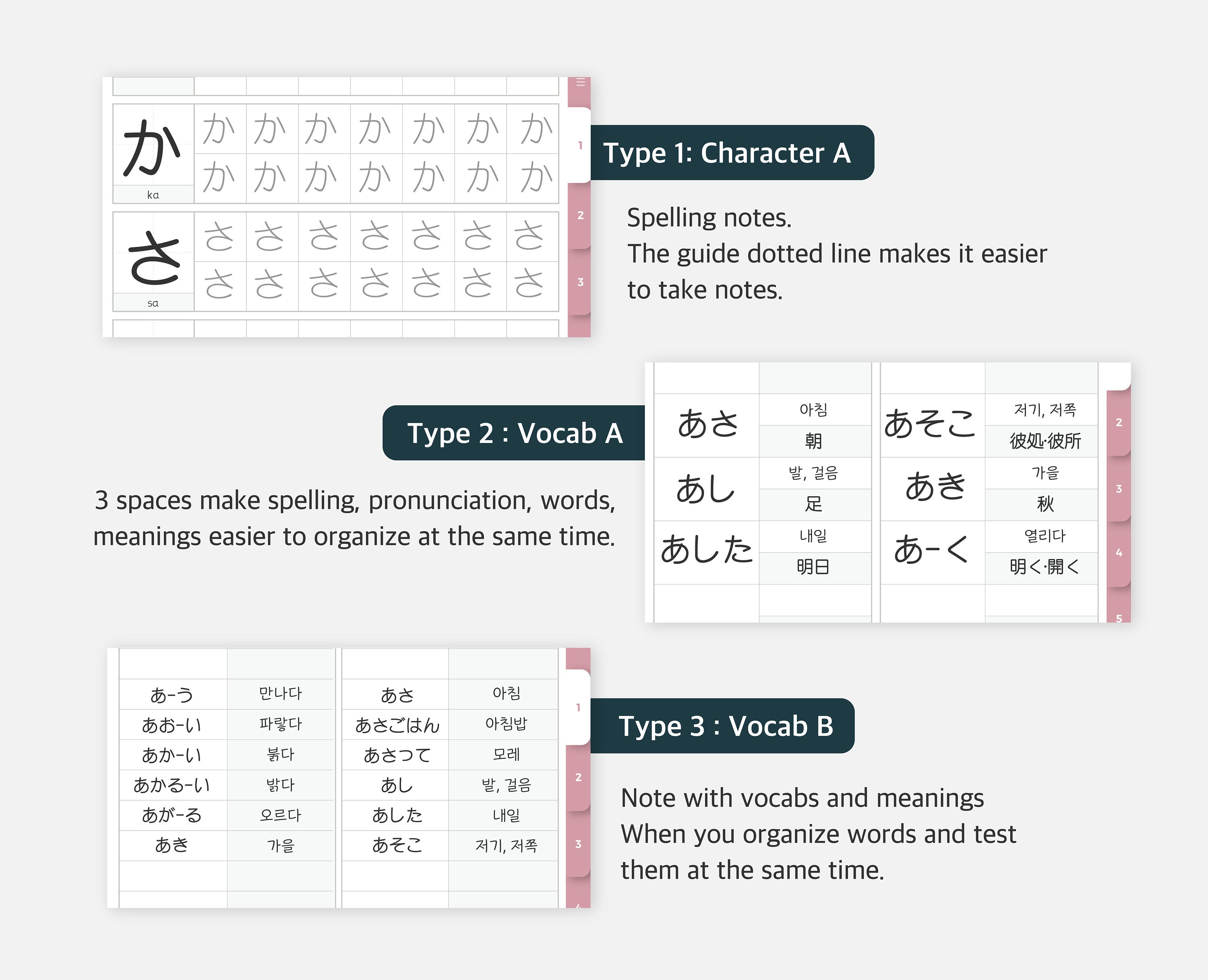 Japanese Study Digital Notebook Words Vocab Language - Etsy
