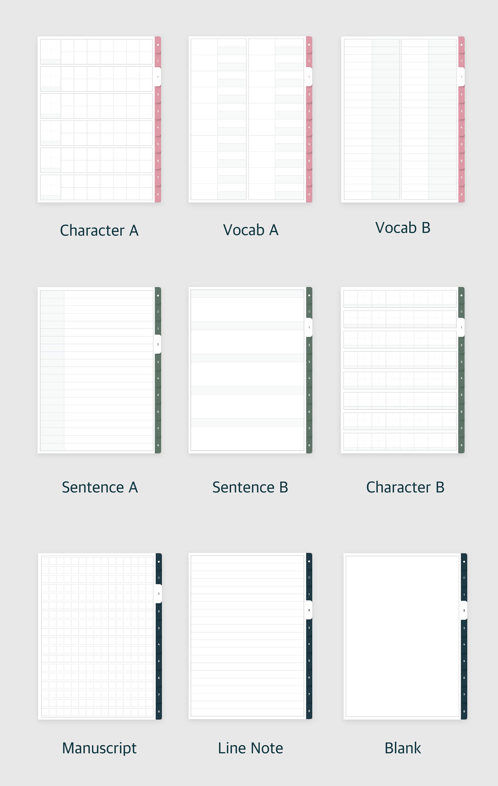 Japanese Study Digital Notebook Words Vocab Language - Etsy