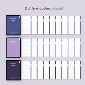 French Study Digital Notebook | Printable | Student Worksheet | Words ...