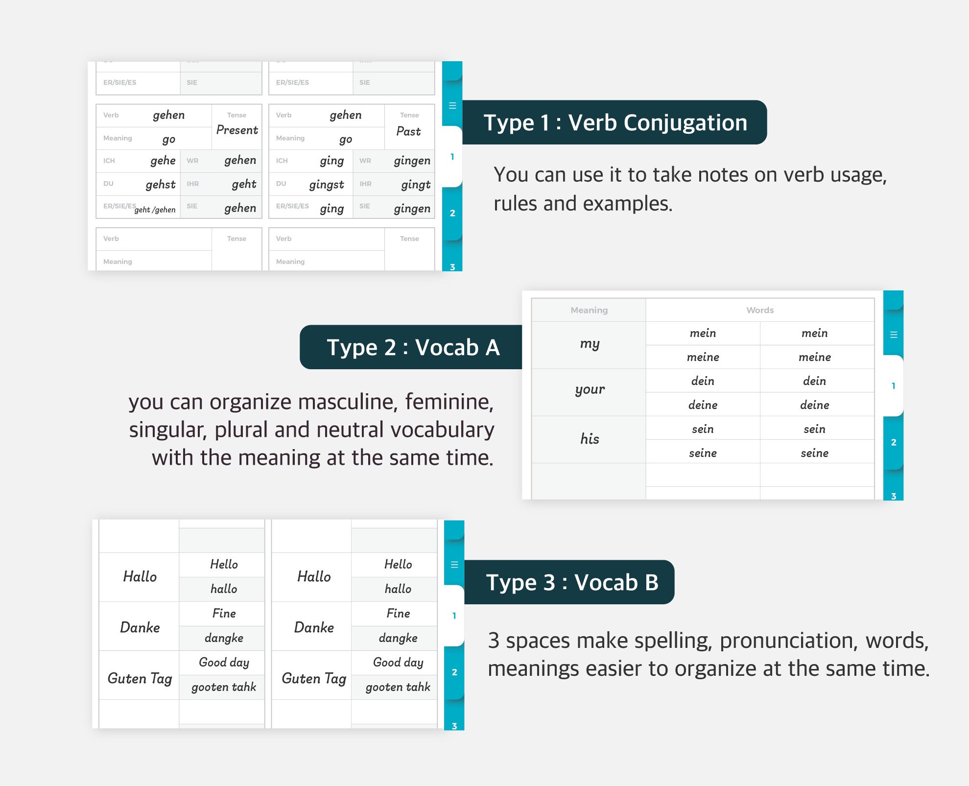 German Study Digital Notebook | Words, Vocabulary, Language ...