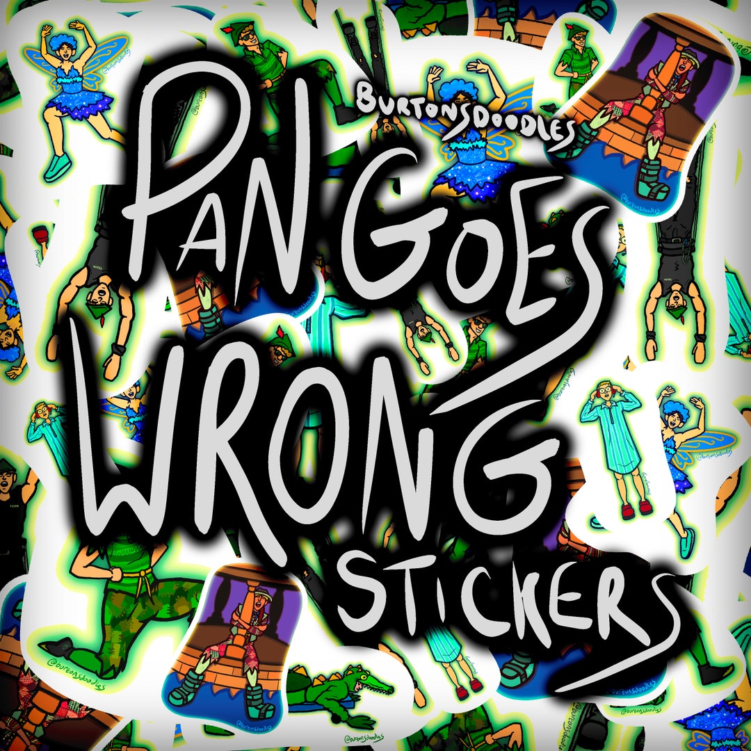 PAN GOES WRONG Stickers Burtonsdoodles - Etsy