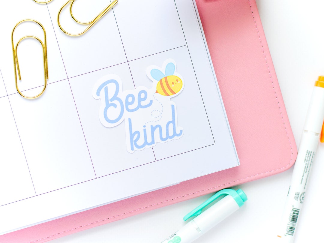 Bee Kind Vinyl Sticker - Laptop, Planner, Water Bottle Decal - Etsy