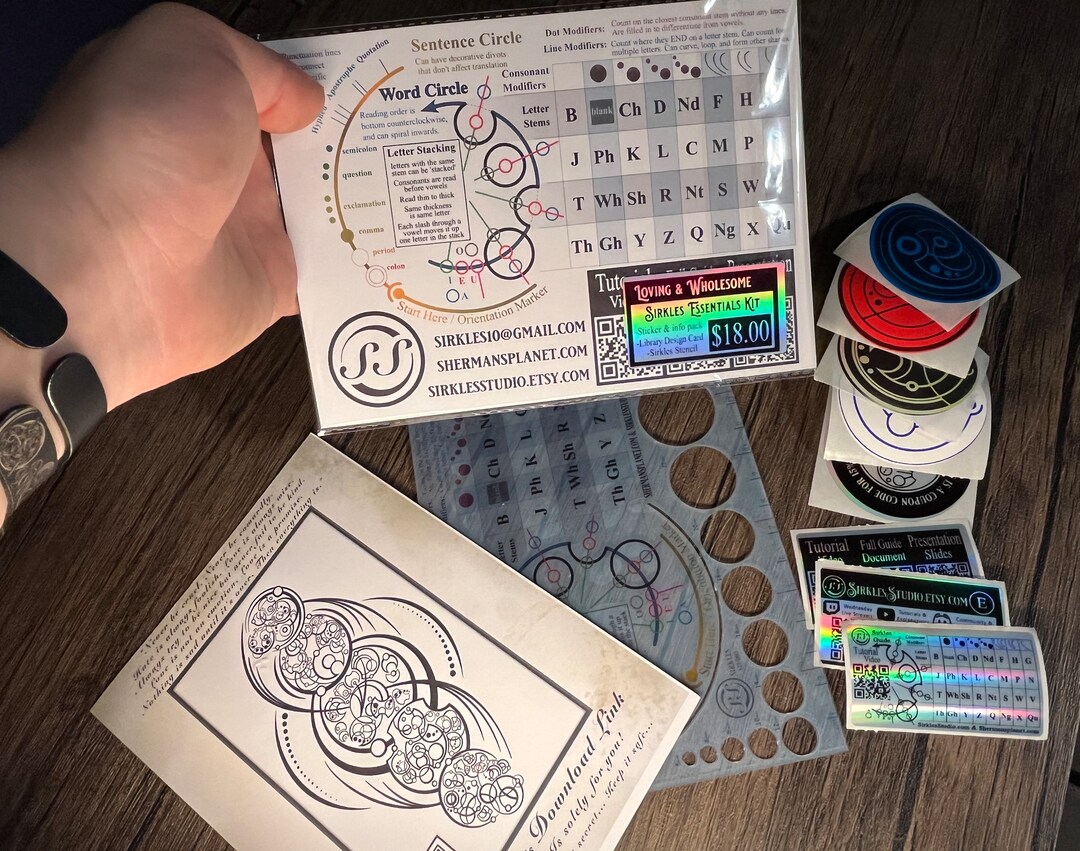 Sirkles DIY Kit! Includes Stencil, Examples, QR Codes to Tutorials and ...