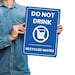 Recycled Water Safety Sign - Durable Aluminum 'do Not Drink' Notice for ...