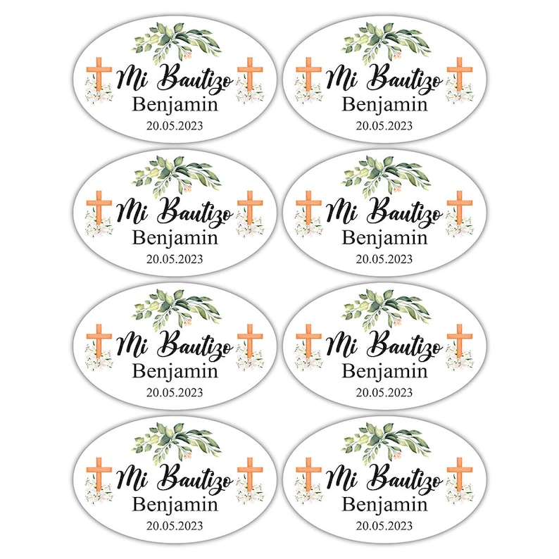 Personalized Baptism Stickers, Custom Mi Bautizo Stickers Mi Bautizo ...